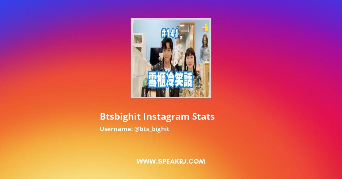 Bts_bighit Instagram Followers Statistics / Analytics - SPEAKRJ Stats