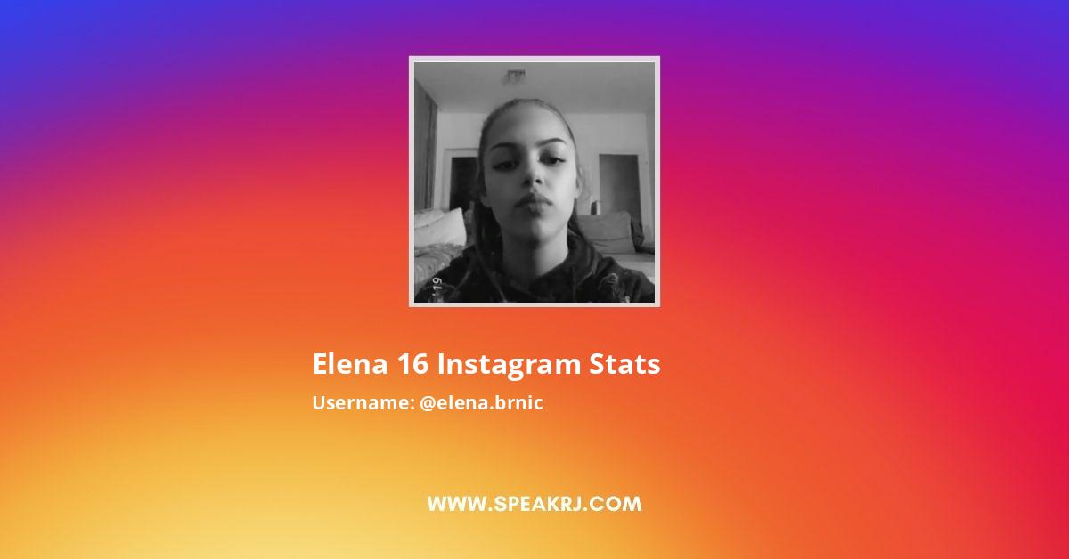 Elena Instagram Followers Statistics / Analytics - SPEAKRJ Stats