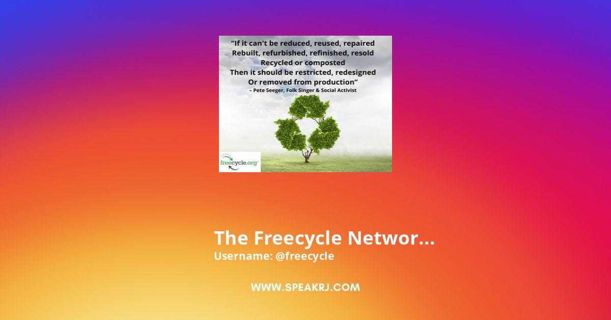 The Freecycle Network Instagram Followers Statistics / Analytics - SPEAKRJ Stats