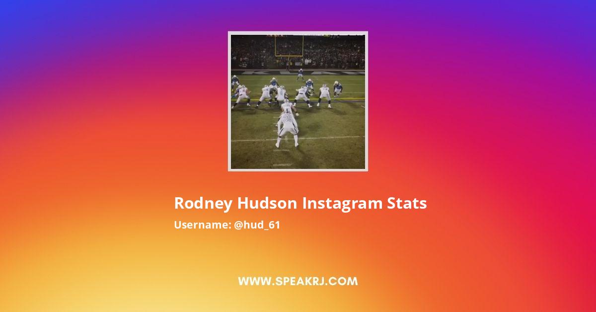 Rodney Hudson Instagram Followers Statistics / Analytics - SPEAKRJ Stats