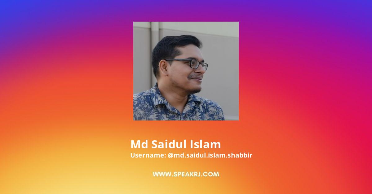 Md Saidul Islam Instagram Followers Statistics / Analytics - SPEAKRJ Stats