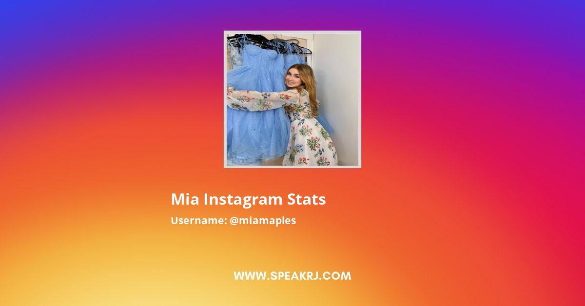 Mia Instagram Followers Statistics / Analytics - SPEAKRJ Stats