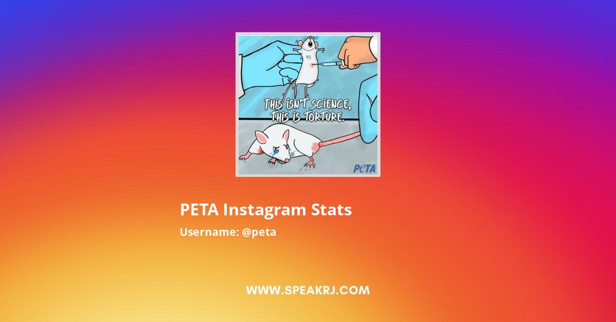 PETA Instagram Followers Statistics / Analytics - SPEAKRJ Stats