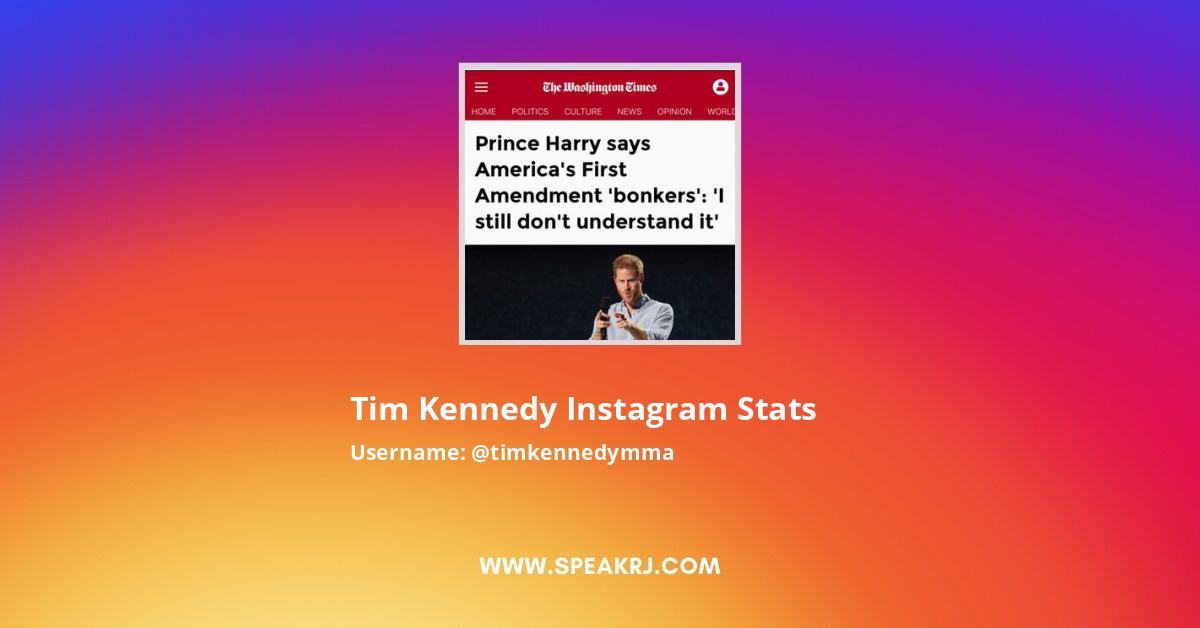 Tim Kennedy Instagram Followers Statistics / Analytics - SPEAKRJ Stats