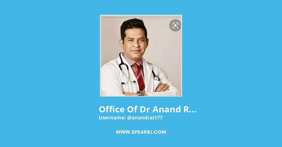 Office Of Dr Anand Rai Twitter Followers Statistics / Analytics ...
