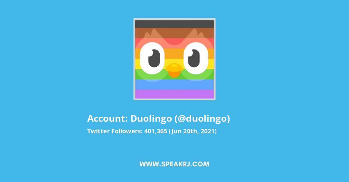 Duolingo Twitter Followers Statistics / Analytics - SPEAKRJ Stats