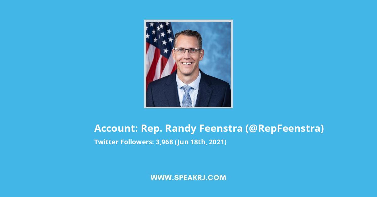 Rep. Randy Feenstra Twitter Followers Statistics / Analytics - SPEAKRJ ...