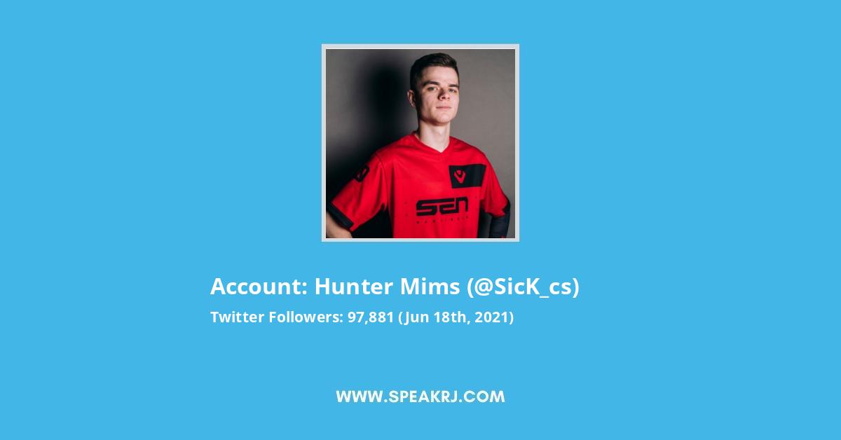 Hunter Mims Twitter Followers Statistics / Analytics - SPEAKRJ Stats