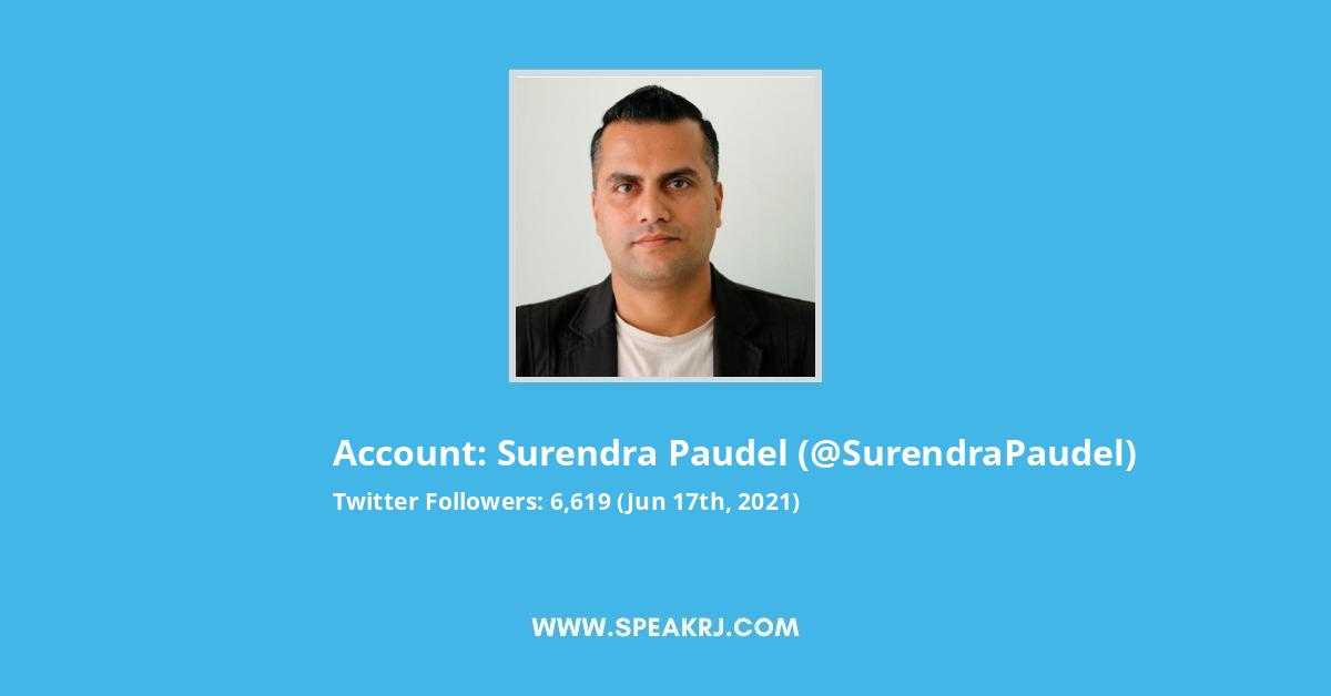 Surendra Paudel Twitter Followers Statistics / Analytics - SPEAKRJ Stats