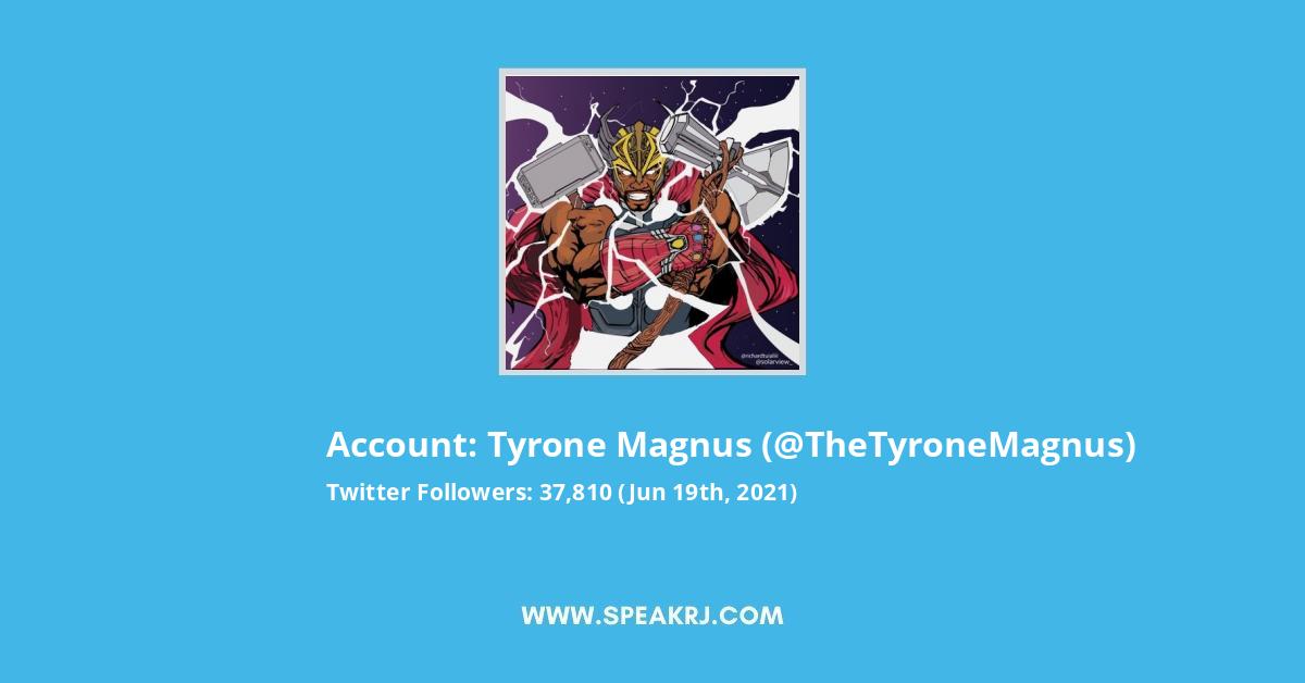 Tyrone Magnus Twitter Followers Statistics / Analytics - SPEAKRJ Stats Tyrone Magnus Twitter Followers Statistics / Analytics - SPEAKRJ Stats