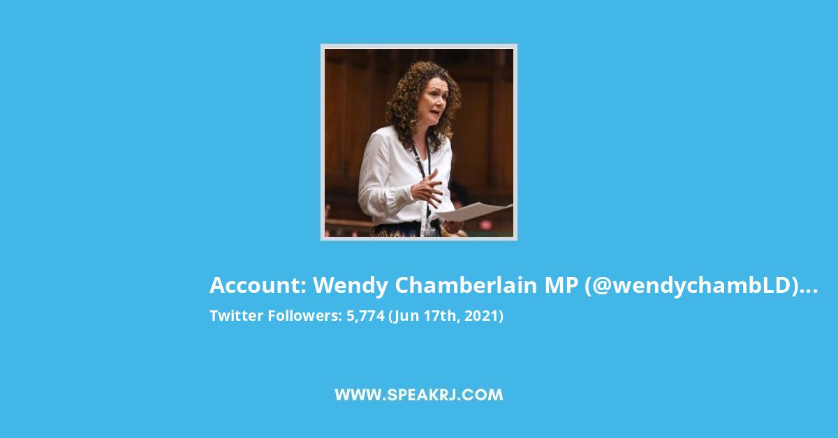 Wendy Chamberlain MP Twitter Followers Statistics / Analytics - SPEAKRJ ...