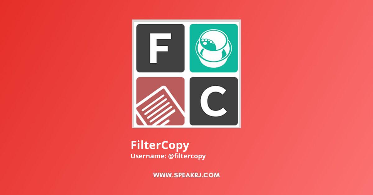 FilterCopy YouTube Channel Statistics / Analytics - SPEAKRJ Stats