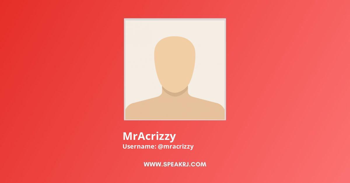 MrAcrizzy YouTube Channel Statistics / Analytics - SPEAKRJ Stats
