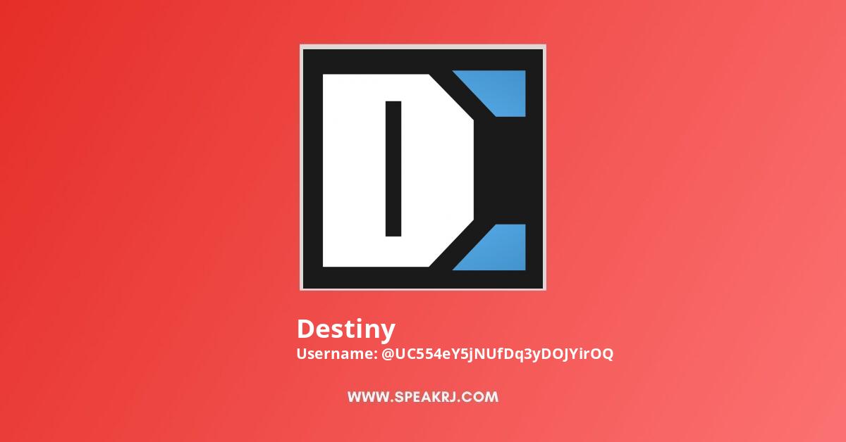 Destiny YouTube Channel Statistics / Analytics - SPEAKRJ Stats
