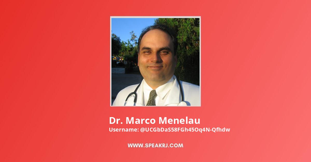 Dr. Marco Menelau YouTube Channel Statistics / Analytics - SPEAKRJ Stats