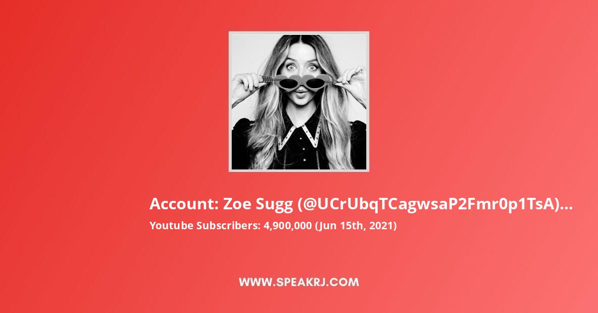 Zoe Sugg YouTube Live Subscriber Count (Realtime) - SPEAKRJ Stats
